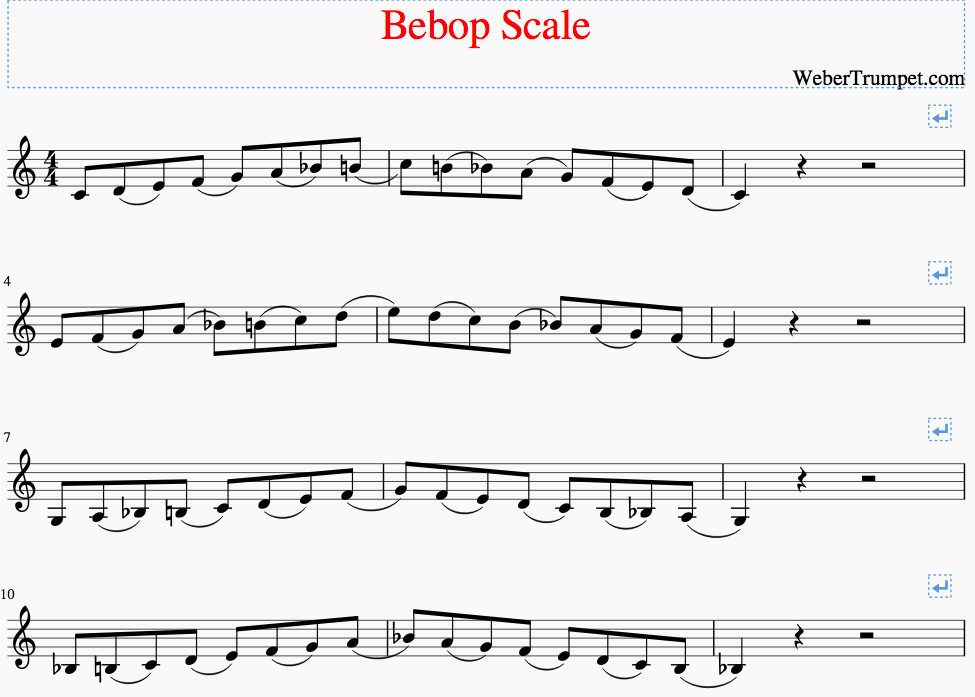 Bebop Scale Weber Trumpet