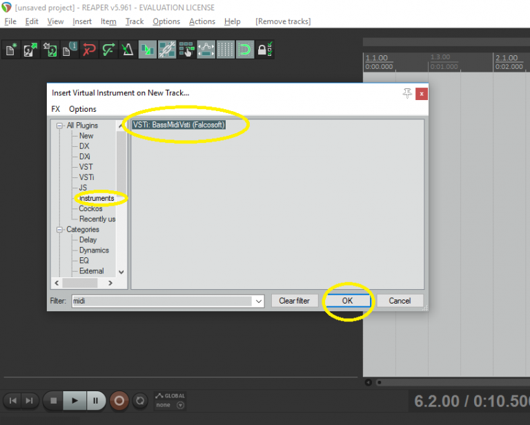 Install a virtual instrument to play Soundfont files in Reaper – Weber ...